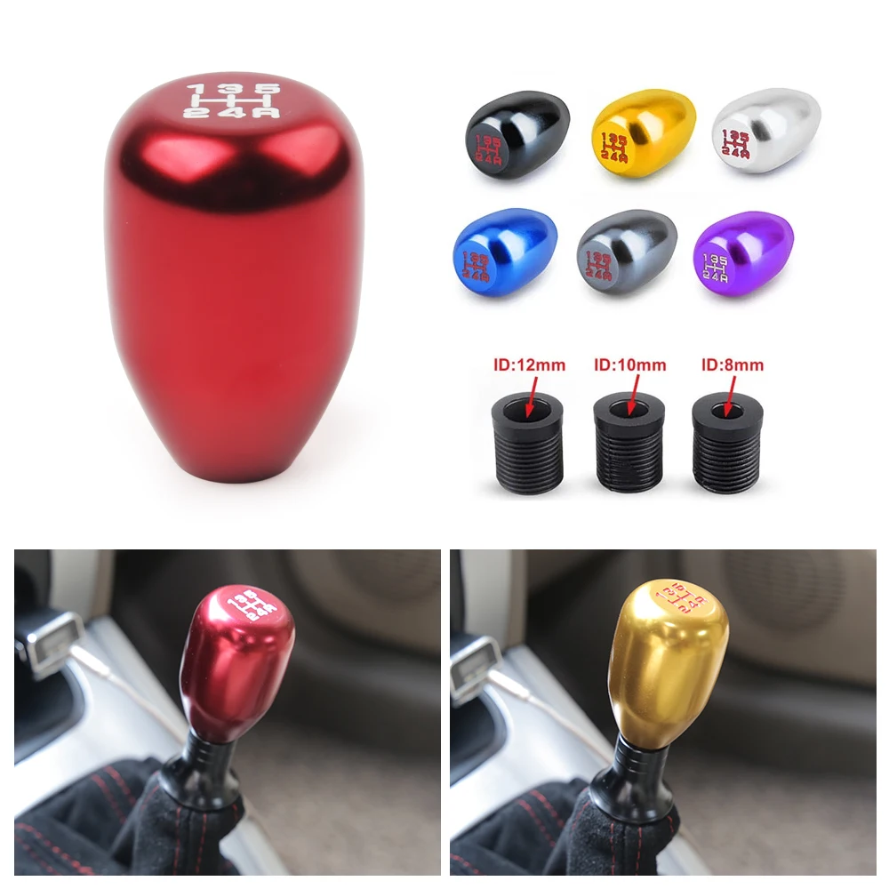 Aluminum-Alloy-Universal-5-Speed-Car-Auto-Gear-Shift-Knob-For-Manual ...