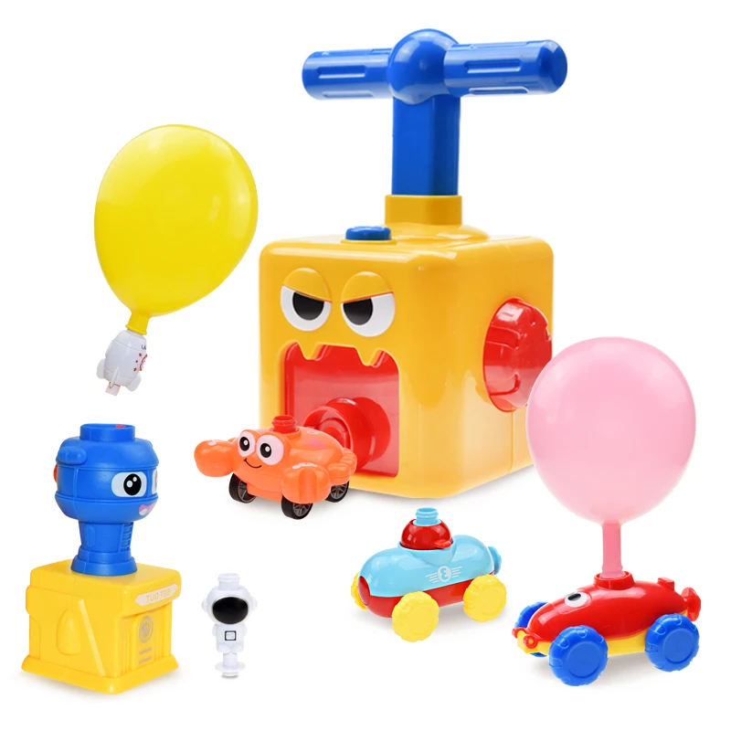 Rocket-Balloon-Launch-Tower-Toy-Puzzle-Inertia-Air-Power-Balloon-Car ...