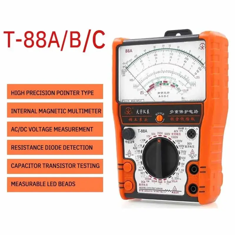 1PC-T88A-T88B-Or-T88C-Pointer-Type-Multimeter-Mechanical-High-Precision ...