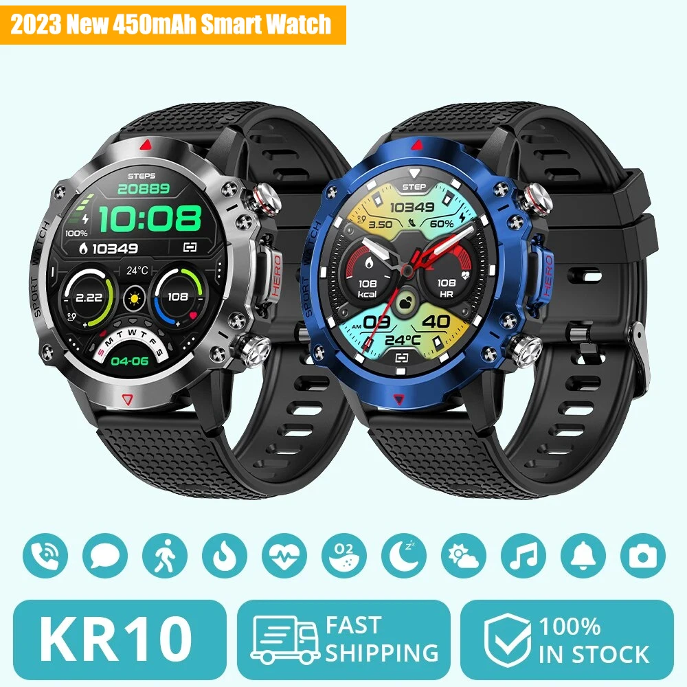 Outdoor-Sports-Bluetooth-Call-Smart-Watch-Men-Custom-Dial-450mAh ...