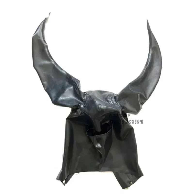 Latex Mask Rubber Inflatable Horn Hood Halloween Christmas Party ...