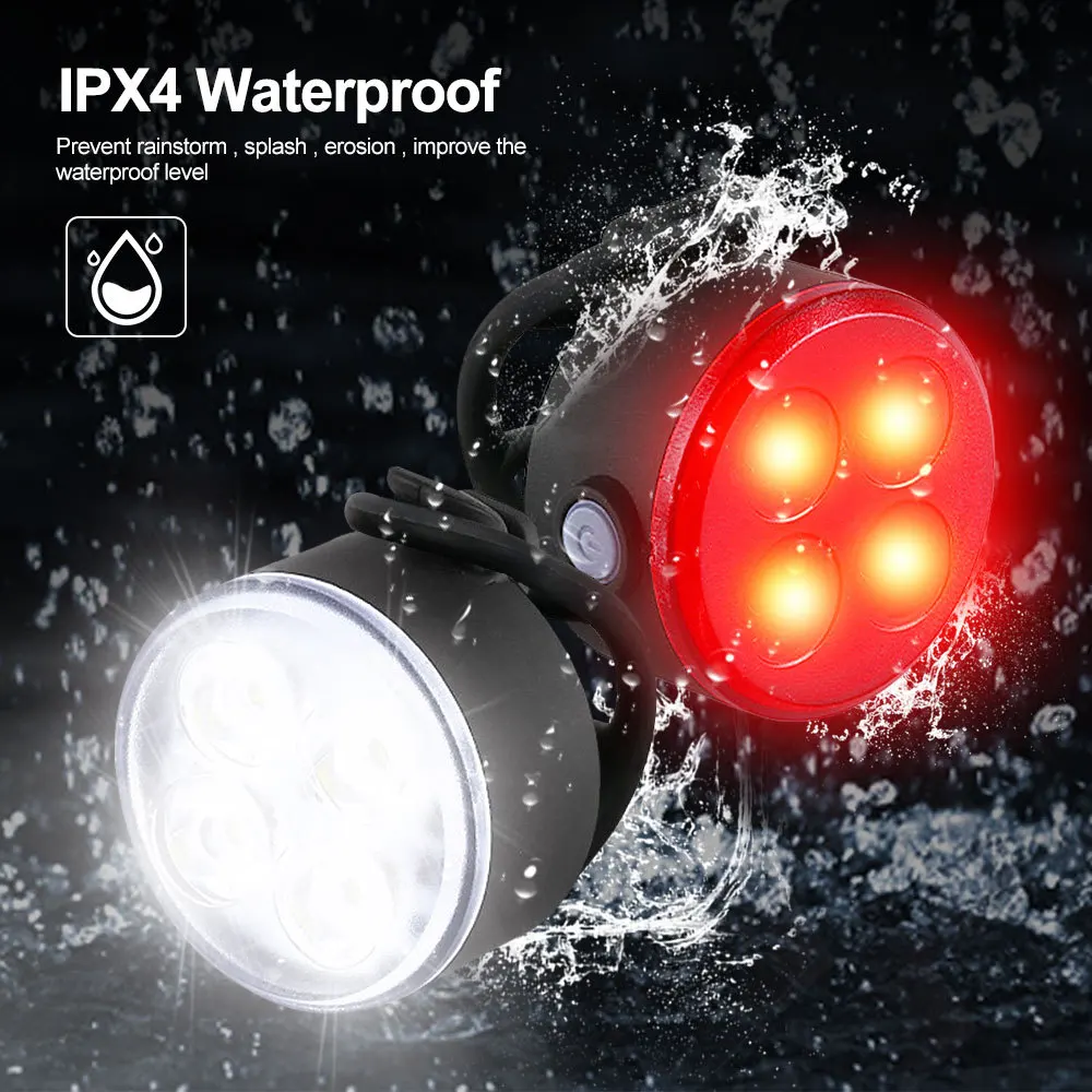 Bicycle-Front-and-Rear-Lights-USB-Recharbeable-LED-Bike-Lamp-Set ...