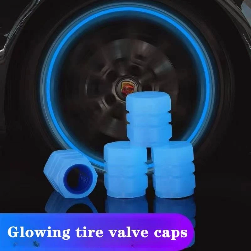 Universal Luminous Tire Valve Cap Car Wheel Hub Glowing Dust-proof ...