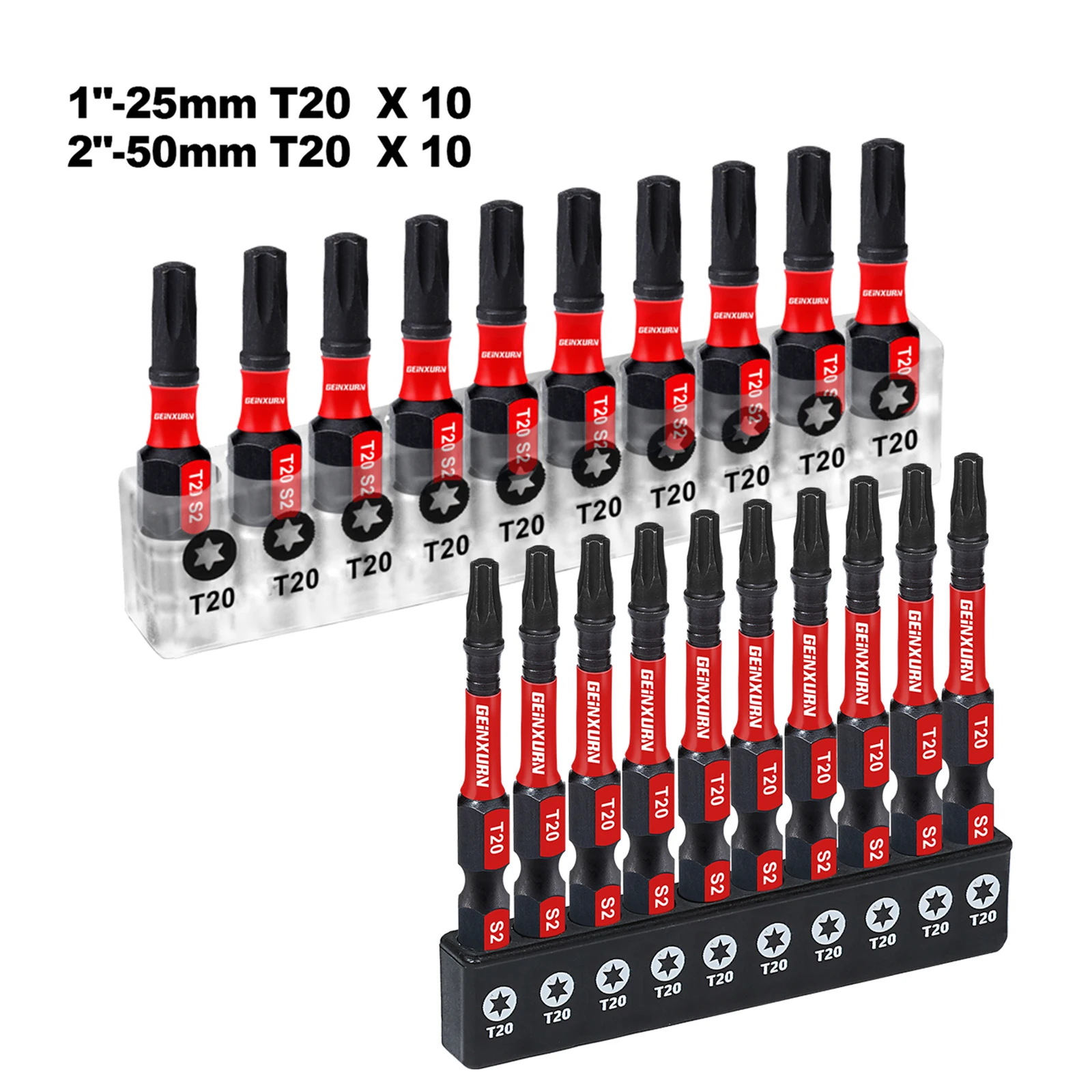 GEINXURN-Impact-Magnetic-20-Torx-Screwdriver-Bit-Set-S2-Alloy-Steel-T20 ...