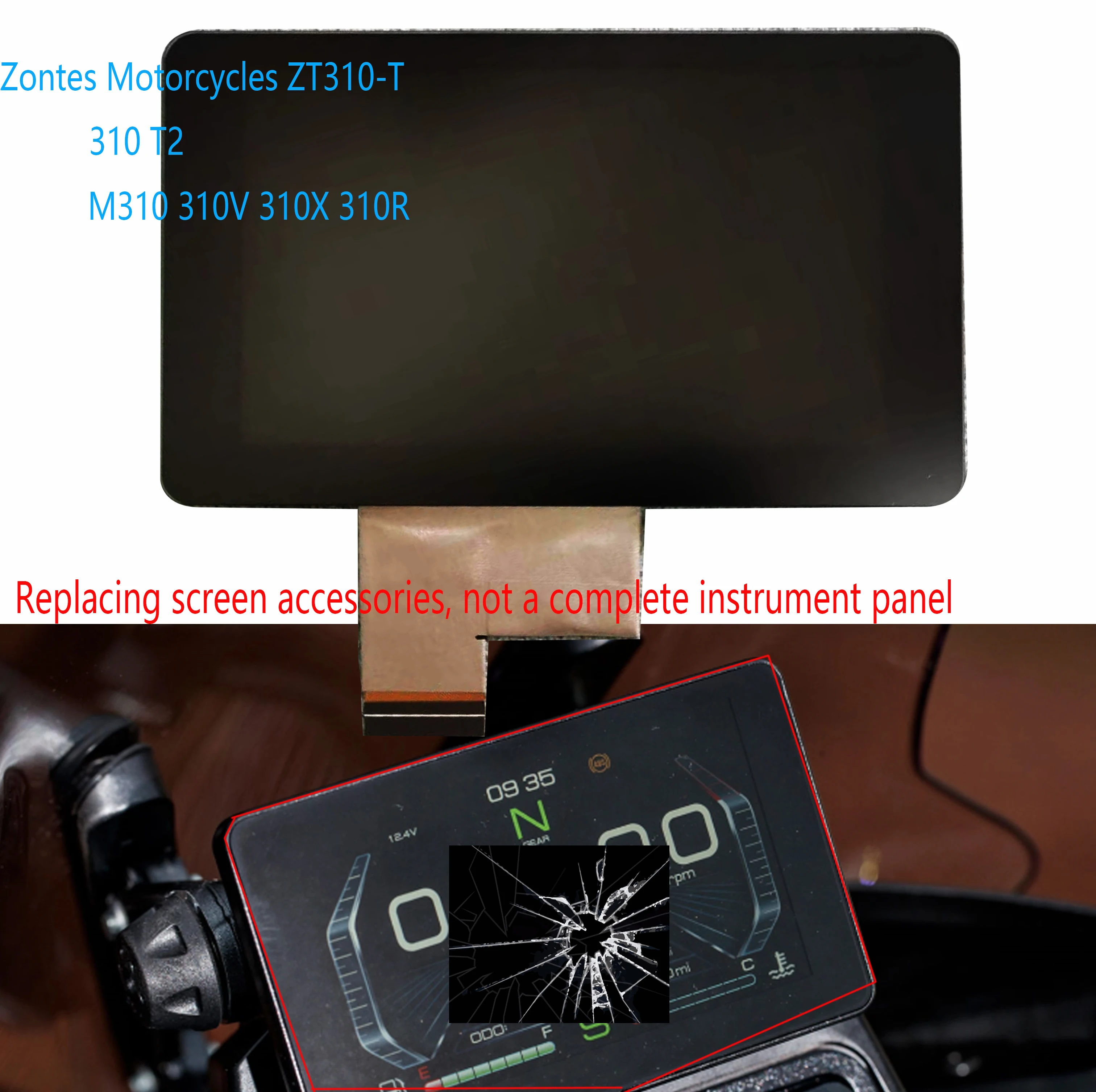 Original LCD Display With Glass For ZONTES zt310 310R 310V 310M 310X ...