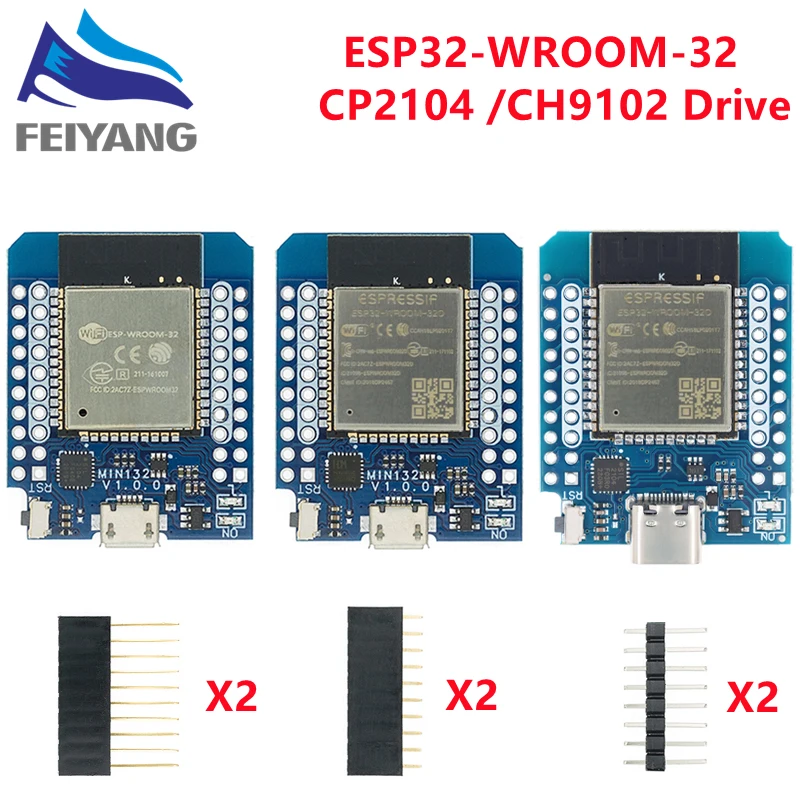 For Wemos Mini D1 ESP8266 ESP32 ESP-32S WIFI Bluetooth CP2104 Development Board Module For ...