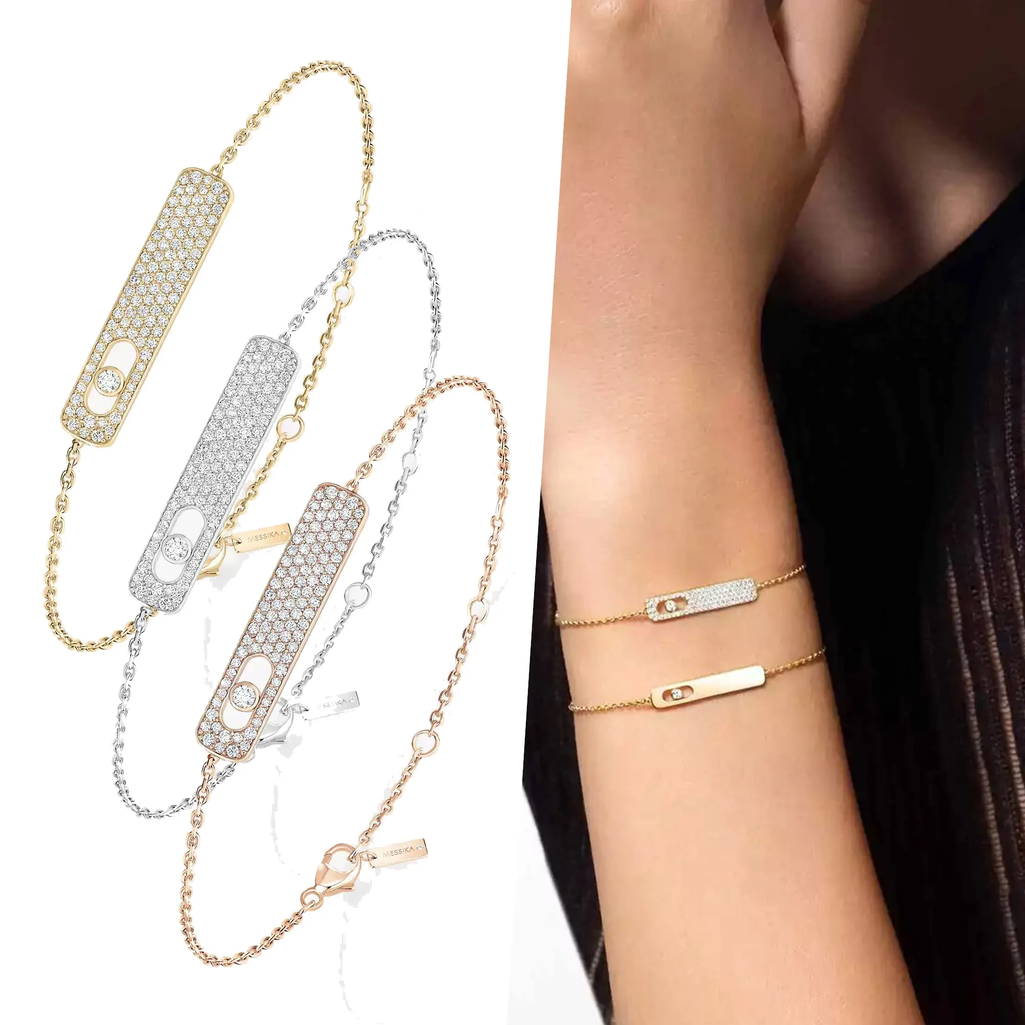 2024-New-Sterling-Silver-s925-Messik-MY-FIRST-DIAMOND-Set-Diamond ...