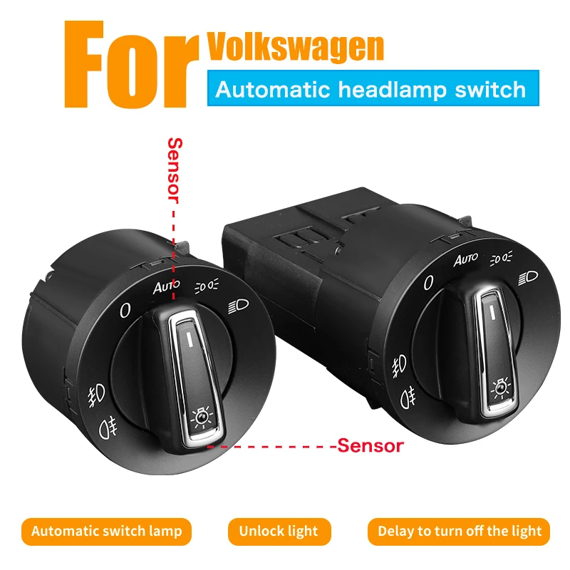 Auto-Headlight-Switch-For-VW-Passat-B5-B7-Transporter-T5-Tiguan-Jetta ...