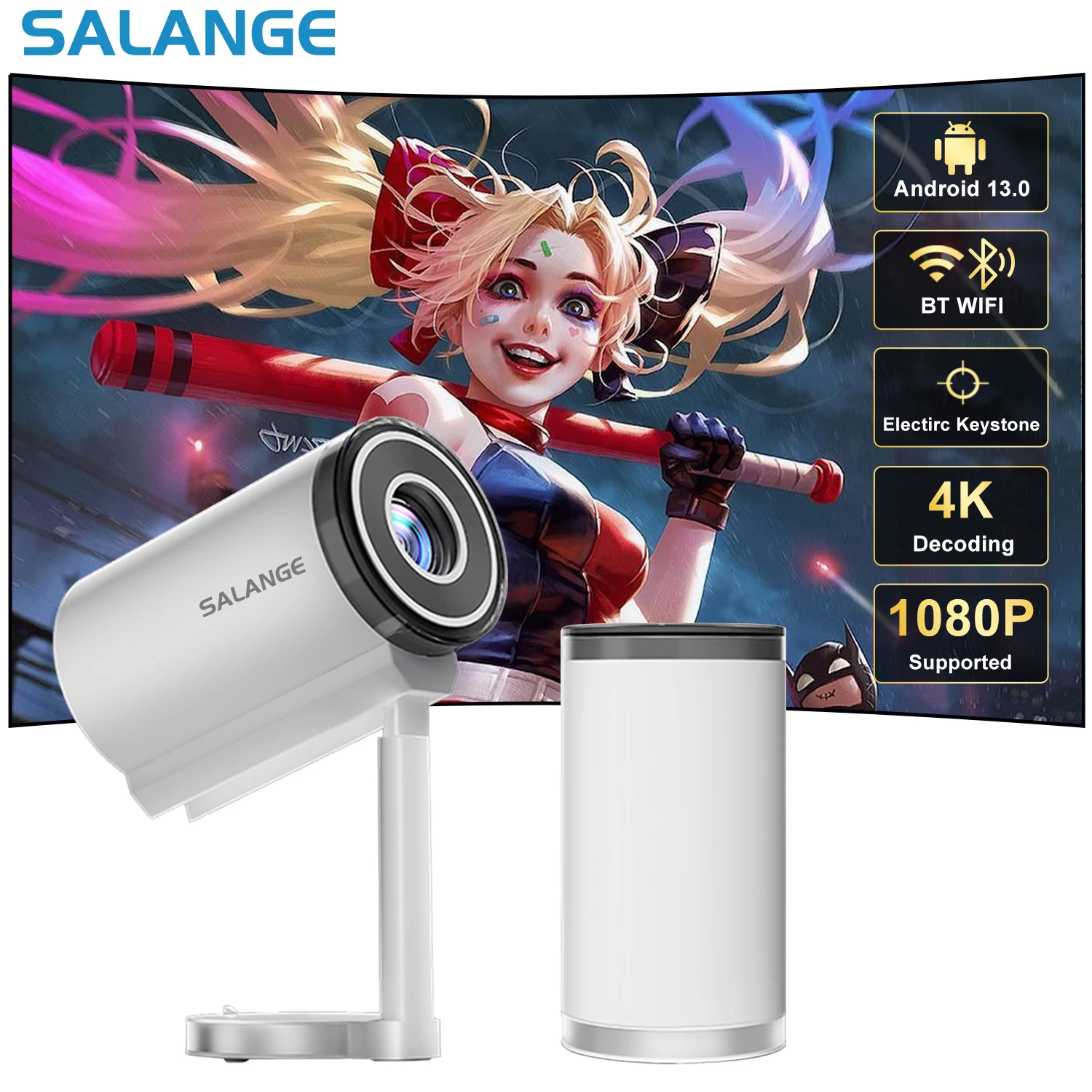 Salange-X5G-Mini-proyector-LED-Android-9-0-4K-Full-HD-720P-TV-cine-en ...