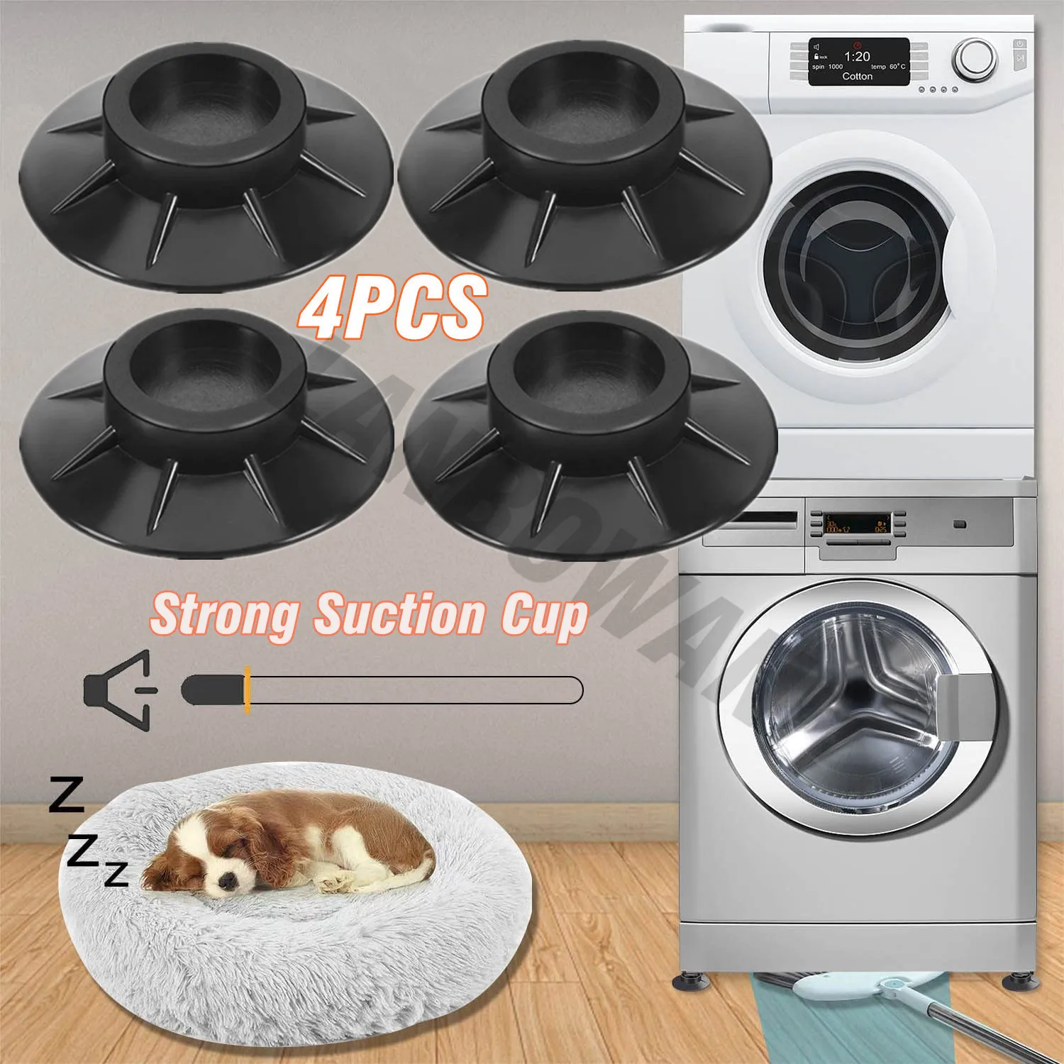 4Pcs-Anti-Vibration-Feet-Pads-Rubber-Legs-Slipstop-Silent-Skid-Raiser ...