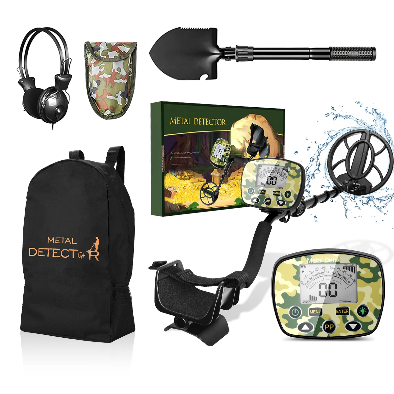 Metal Detectors For Adults Waterproof Professional Higher Accuracy Gold ...