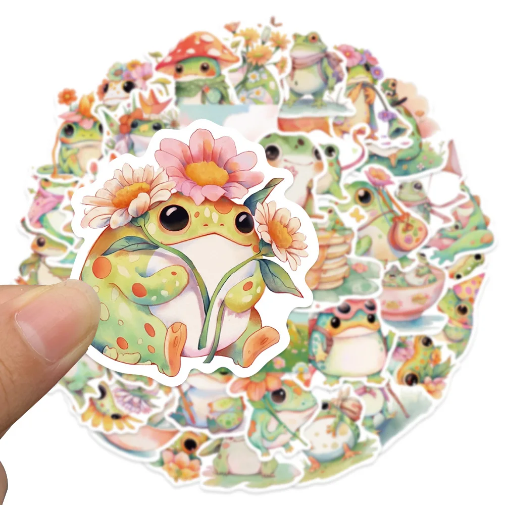 50PCS Cartoon Fat Frog Stickers Set Colorful Funny DIY Decals for ...
