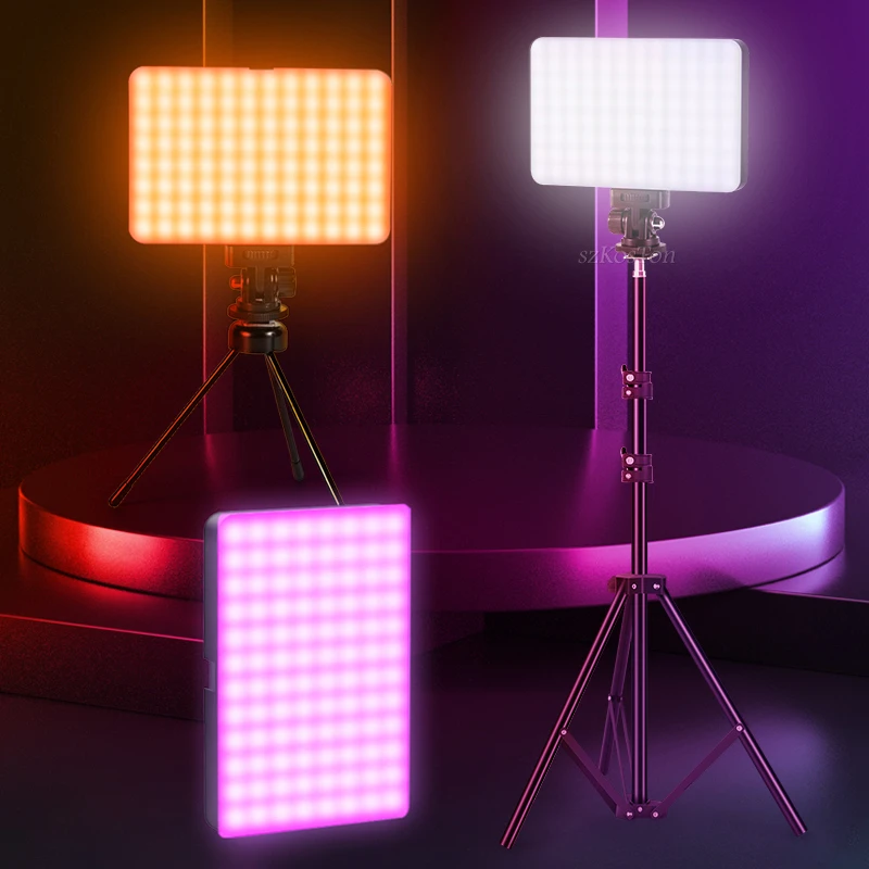 RGB Video Light 2800K 6500K LED Camera Light Com Efeito Difusor Vlog ...