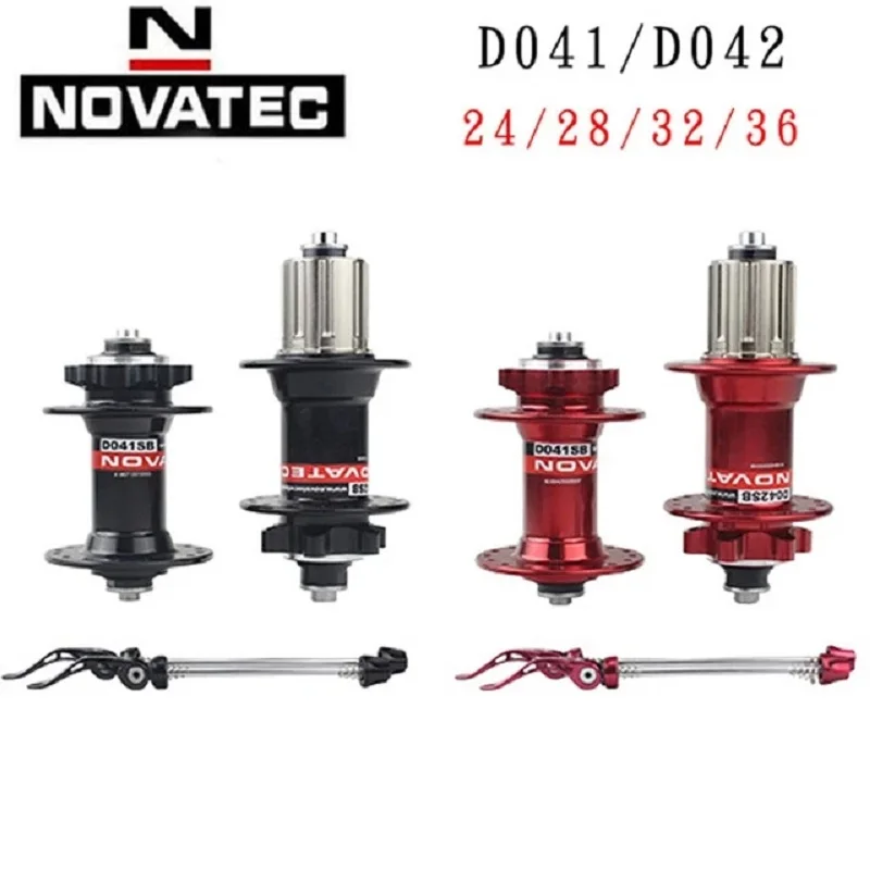 Red Novatec HUB Front Rear Hubs FR 2 pcs Quick Release For 891011 Speed ...