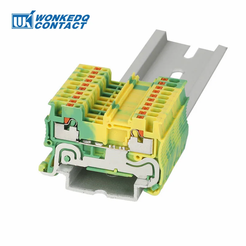 Earth Connection Terminal Block | Terminal Block Din Rail Ground - 5pcs ...