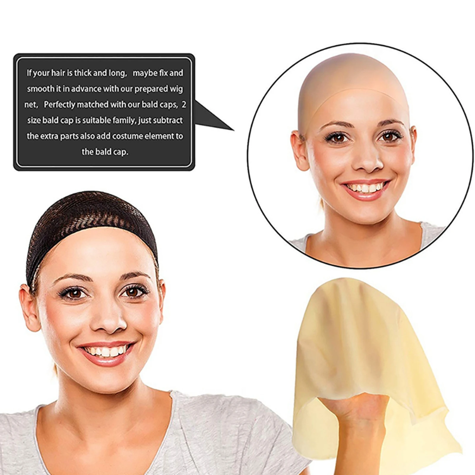 Skinhead-Cap-Cosplay-Costume-Accessories-Portable-Durable-Fake-Bald ...