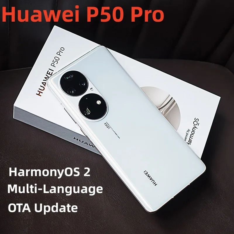 Nouveau Original Huawei P50 Pro 4g Smartphone 6.6 ''oled Ip68 Nfc Harmonyos 2 64mp Caméra ...