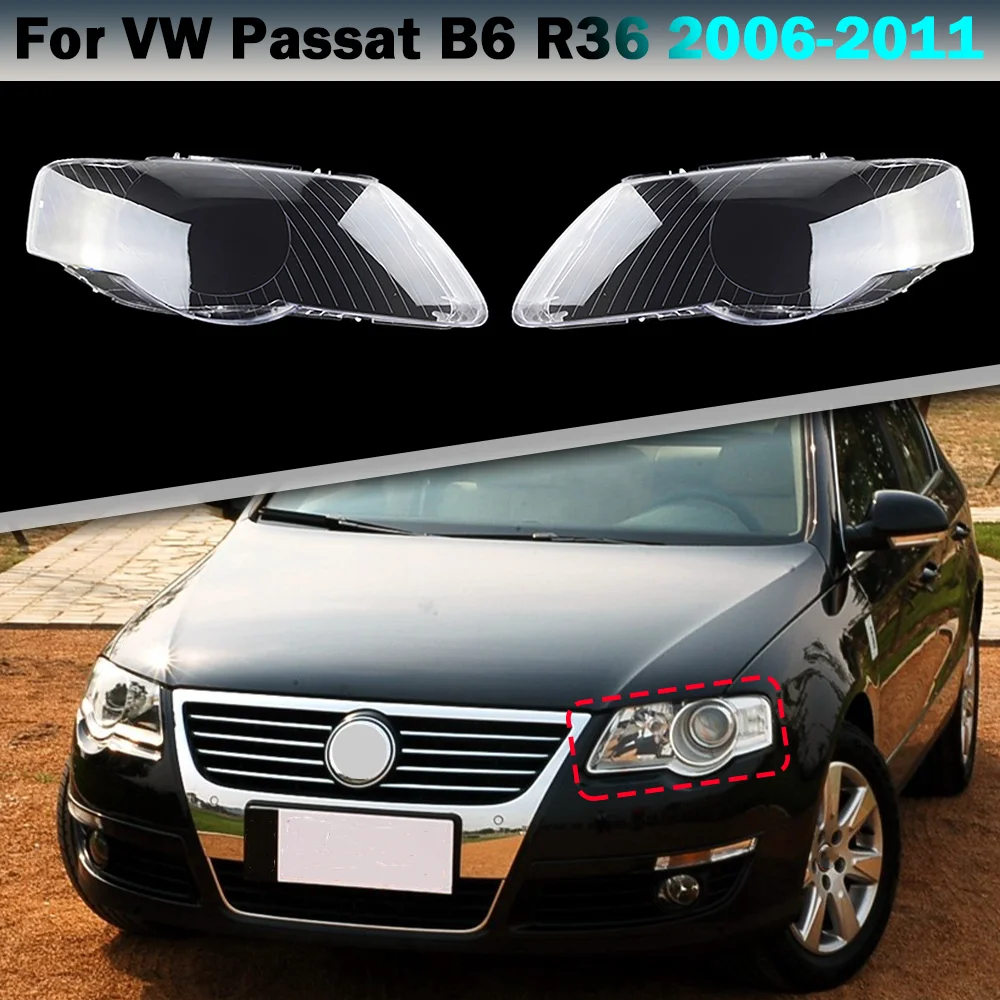 Car Front Headlamp Lens Replacement Light Auto Shell For Vw Passat B6 ...