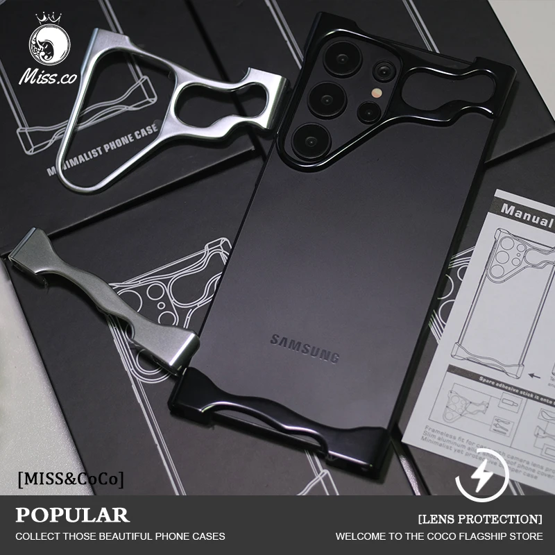 Aluminum-Alloy-Bumper-Phone-Shell-For-Samsung-Galaxy-S23-S24-Ultra-Plus ...