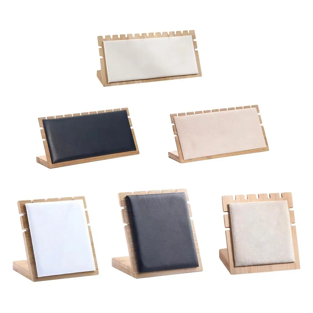 Bambu-Madeira-J-ias-Display-Stand-Colar-Frame-Placa-Showcase-Pingente ...