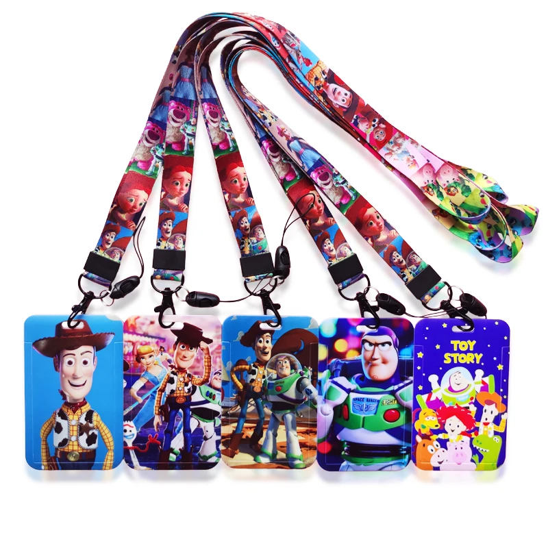 Disney Toys Men ID Card Holder Lanyards Women Business Neck Strap ...