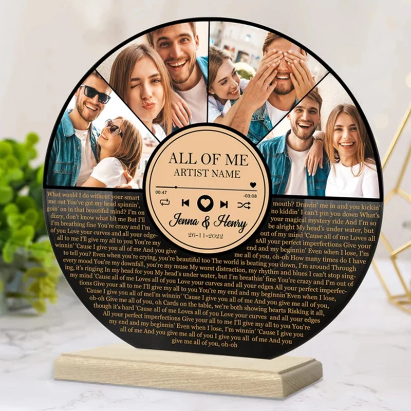 Custom-Acrylic-Plaque-Personalized-Album-Cover-Glass-Plaque-With-Stand ...