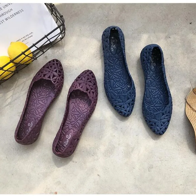 Sapatos-baixos-das-mulheres-sand-lias-pontiagudas-antiderrapantes ...