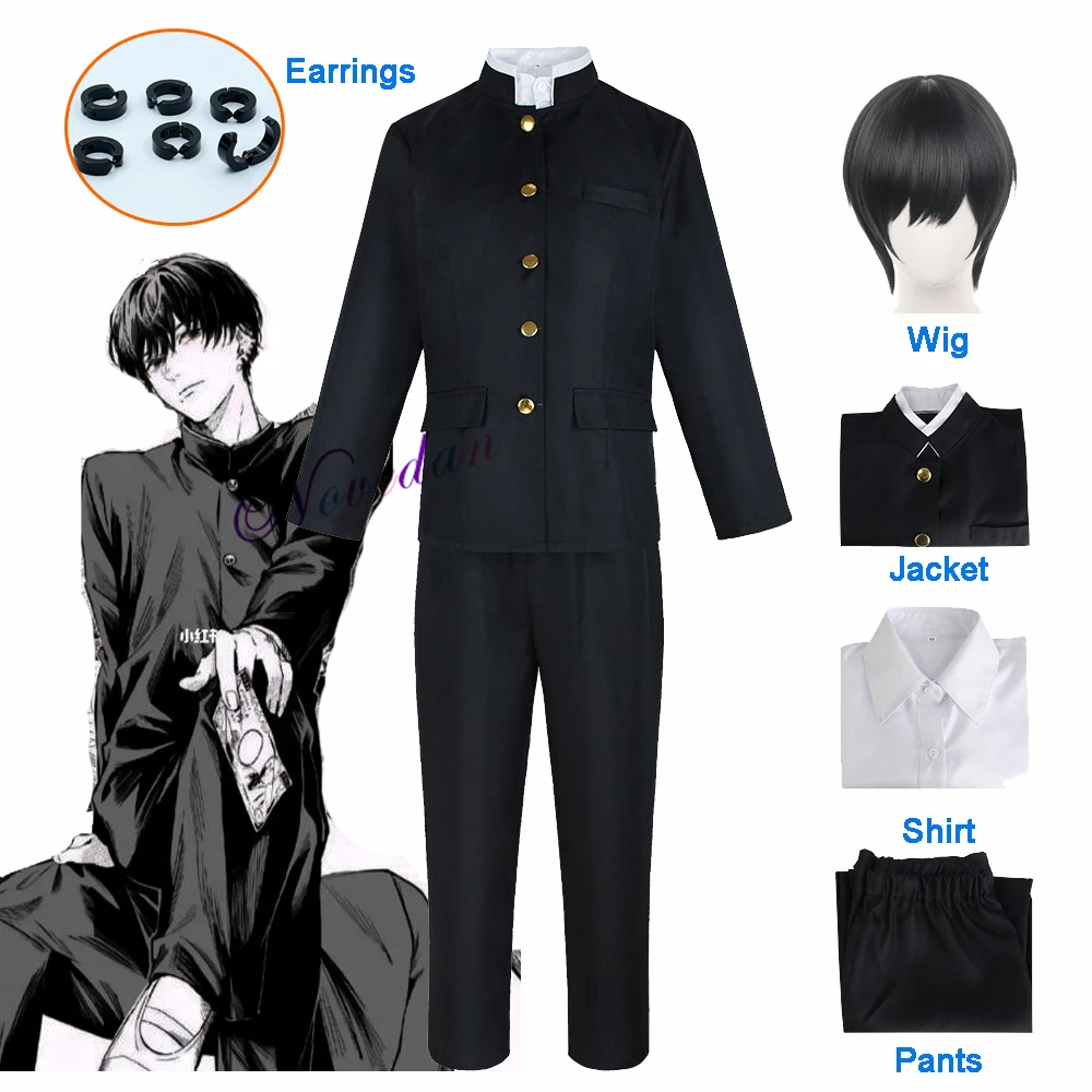 Anime-Hirofumi-Yoshida-Cosplay-Costume-Wig-Earrings-Black-DK-High ...