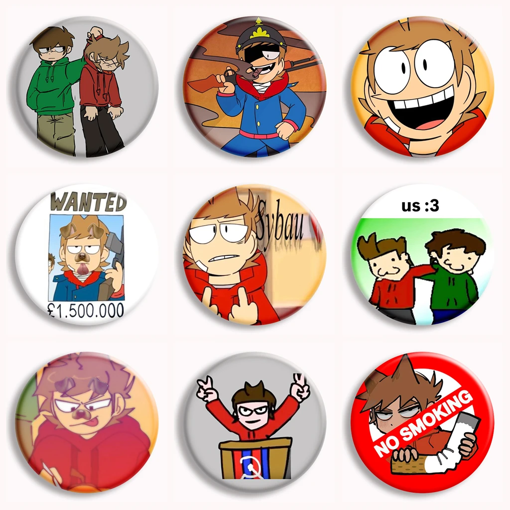 Anime Eddsworld SeriesButton Pin Funny Tord Meme Brooch Badge Bag ...