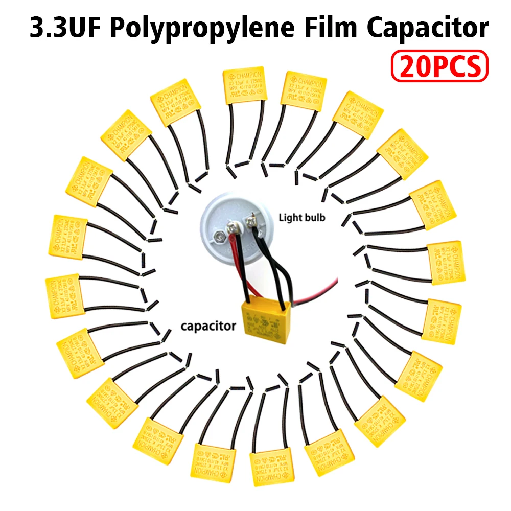 275VAC 3.3UF Safety Capacitor Polypropylene Film Capacitor，Suitable for ...