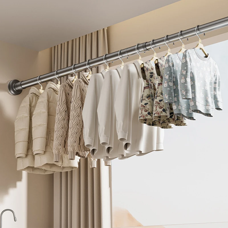 No-Punch-Telescopic-Drying-Rack-110-200cm-Retractable-Metal-Pole-for ...