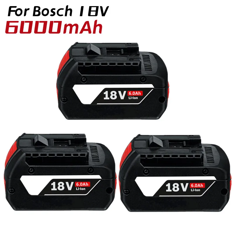 1-3PSC-18V-Battery-For-Bosch-GBA-18V-6-0Ah-Lithium-BAT609-BAT610G ...