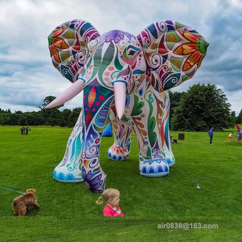Giant-Inflatable-Elephant-3-5lm-With-White-Tusk-Large-Colorful-Pink ...