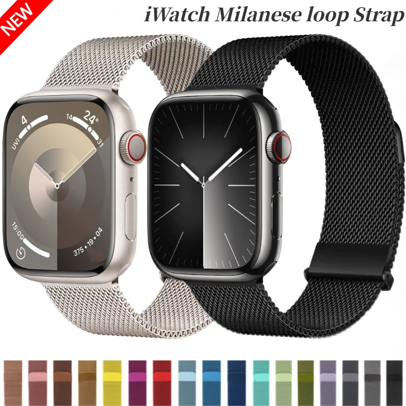 Milanese-Loop-Strap-For-Apple-Watch-9-8-7-Band-45mm-41mm-Ultra-2-49mm ...
