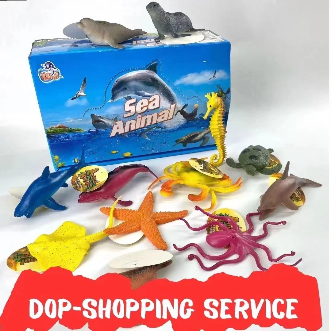 New-Mini-Sea-Life-Animals-Dolphin-Crab-Shark-Turtle-Model-Action ...