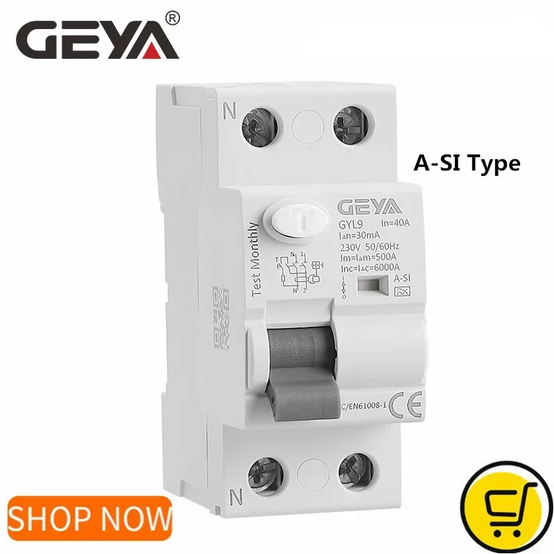 GEYA-GYL9-A-SI-Type-Time-Delayed-RCD-RCCB-ELCB-Electromagnetic-Circuit ...