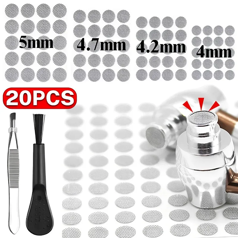 1-80Pcs Wired Earphone Metal Dustproof Net in Ear Headphones Anti Dust ...