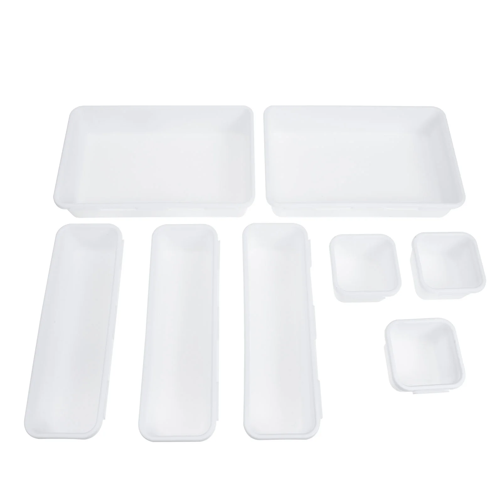 1 Set Drawer Organizer Trays Interlocking Multi purpose Storage Boxes ...