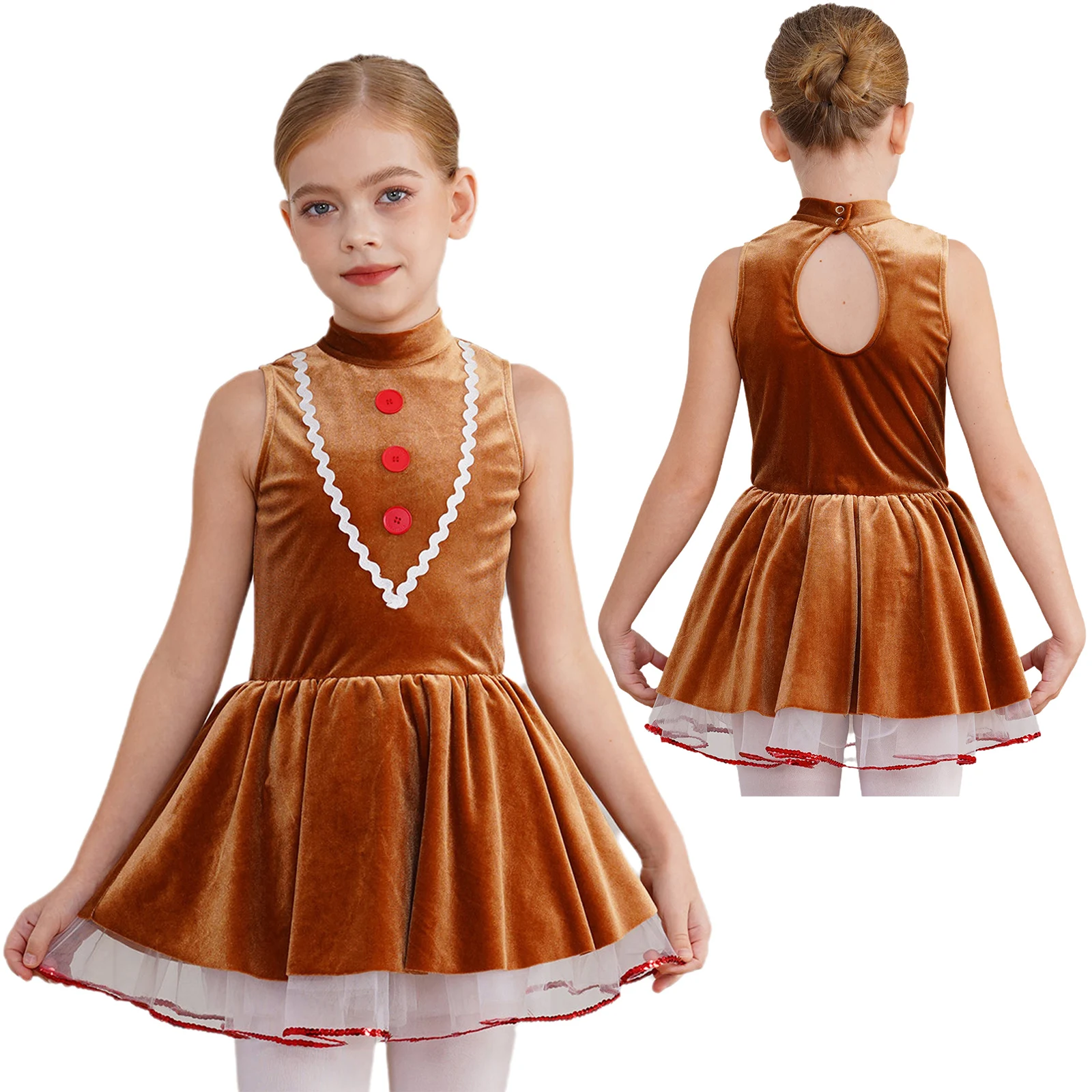 Disfraz de cosplay de galletas de jengibre de Navidad para niñas y ...