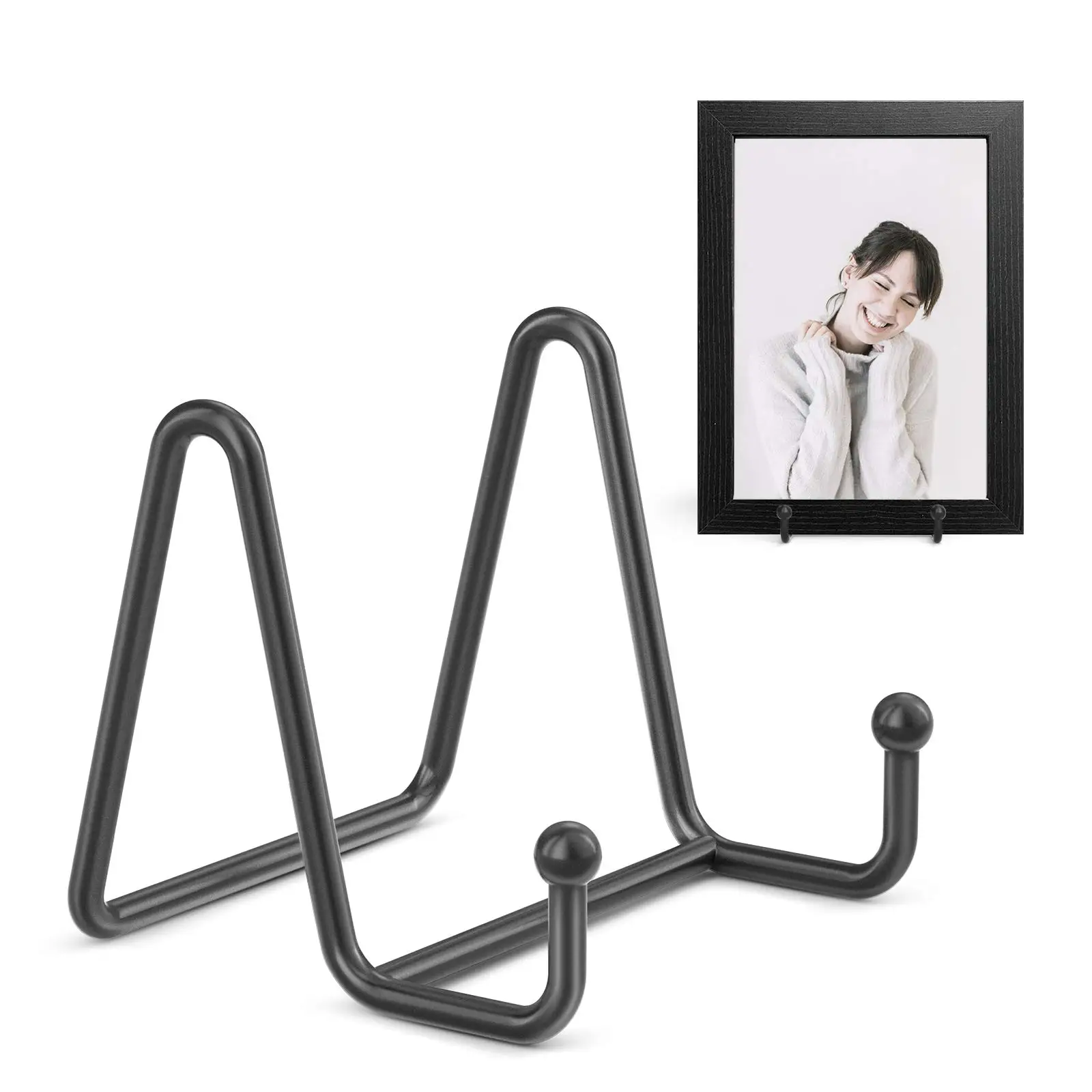 2pcs-Black-Iron-Easel-Plate-Display-Photo-Holder-Stand-Plate-Stands-for ...