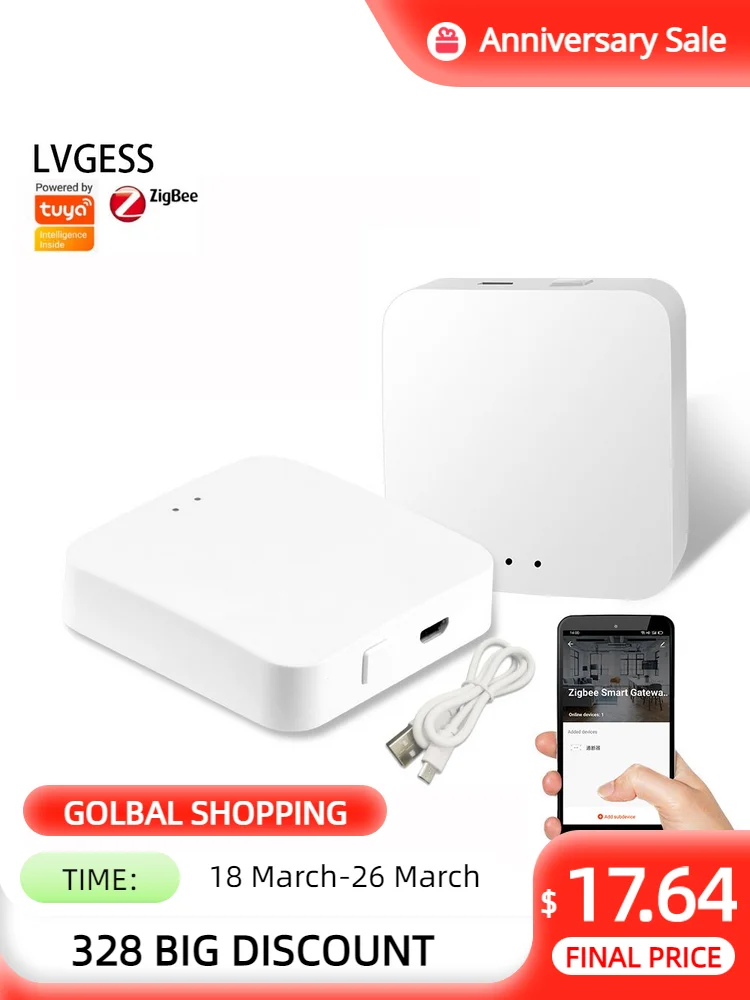 Tuya Zigbee Gateway Bluetooth | Zigbee Gateway 300 Devices | Tuya ...