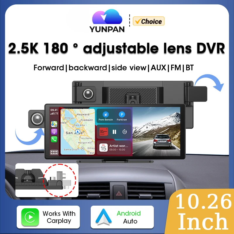 10-26-Dash-Cam-Wireless-Carplay-Android-Auto-Front-Side-Inside-Rear ...