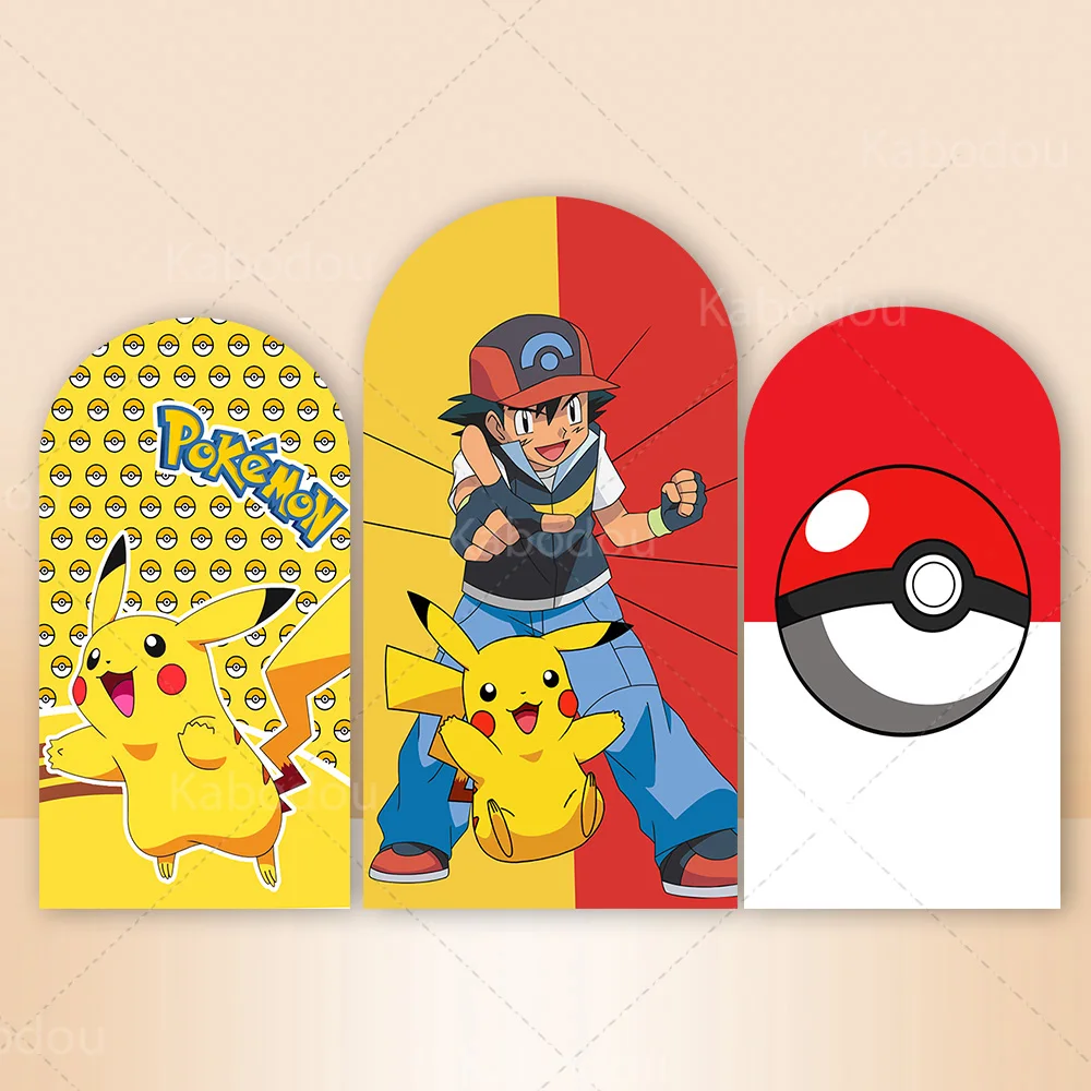 Pokemon Pikachu Party Arch Backdrop Boy Birthday Decor Wall Pet Elf ...