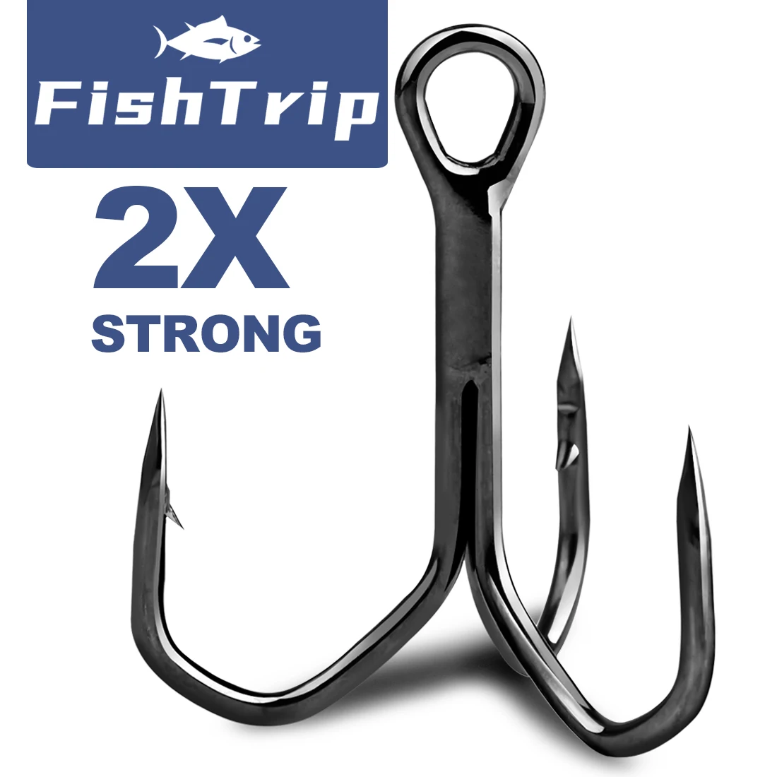 FishTrip-Treble-Hook-High-Strength-Triple-Hook-Deep-V-bend-Fishing-Hook ...