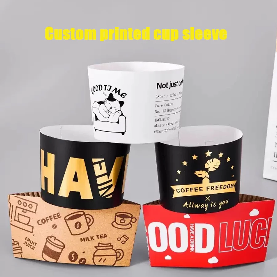 Custom Printed Cup Sleeves Cold Drinks Hot Drinks Put Hot Hand ...