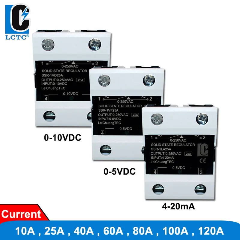 Linear Control Relay Solid State Relay 25A LA - 0-10V Input 24-230VAC ...