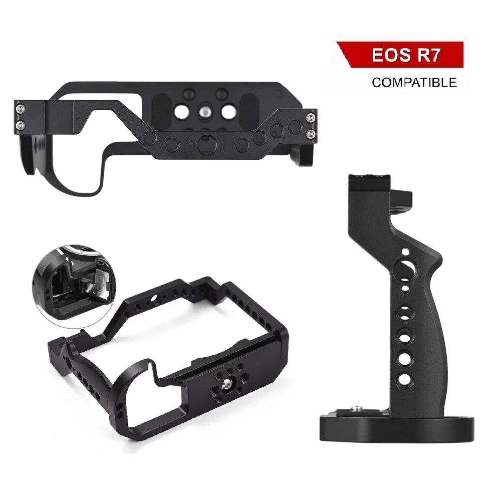 For Canon EOS R7 Camera Cage with Quick Release Plate for Arca Stand ...