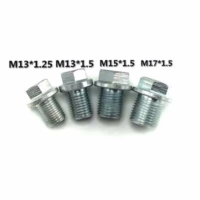 M13 M15 M17 M19 플랜지 헤드 볼트, 오일 팬 나사 드레인 오일 볼트 15mm 길이 2 개
