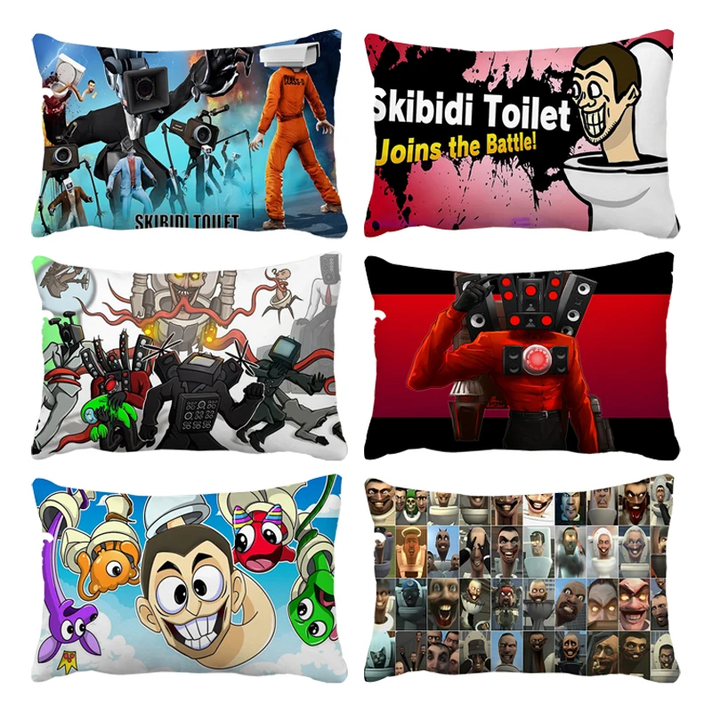Skibidi-Toilet-Rectangle-Pillowslip-Cartoon-Anime-Plush-Cushion ...