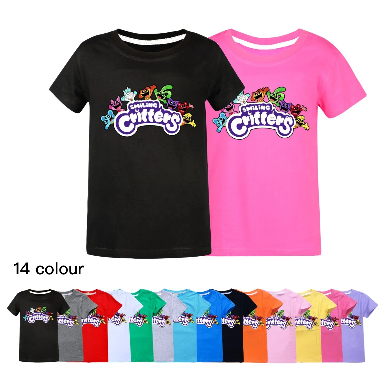 2024-New-Game-Smiling-Critters-Tshirts-Kids-Summer-Clothes-Boys-Cat-Nap ...
